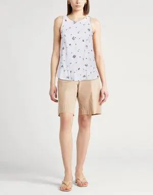 120% Lino Linen Floral-print Top