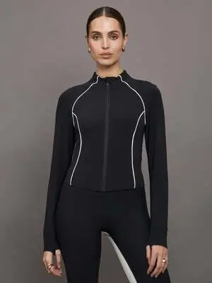 Carbon38 Zip Up Performance Tops For Women