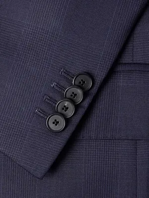 Caruso Prince Of Wales Checked Wool Suit Jacket