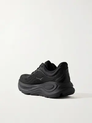 HOKA® Bondi 9 Rubber-trimmed Mesh Sneakers - Black