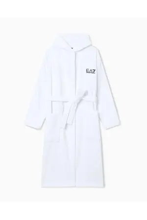 Emporio Armani Cotton Terry Bathrobe - White