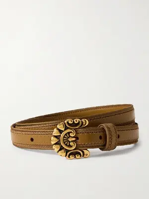 Etro Cord-trimmed Leather Belt - Brown