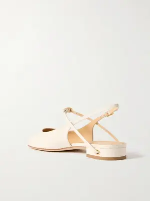 Jennifer Chamandi Mattia 20 Patent-leather Slingback Flats