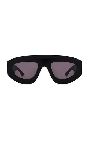 Bottega Veneta Pilot Mask Sunglasses - Black & Grey