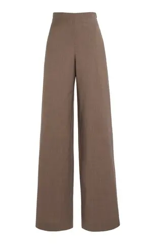 SEV High-rise Wide-leg Wool Pants