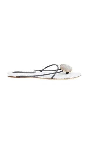 Christopher Esber Doma Stoned Leather Sandals Black