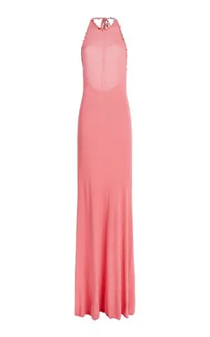 Pink Knit Maxi Dresses
