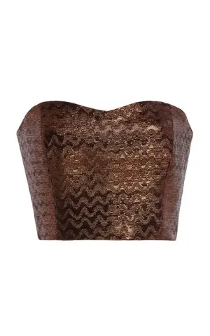 SEV Strapless Jacquard Top