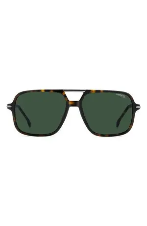 Carrera Eyewear 58mm Navigator Sunglasses - Havana/ Green