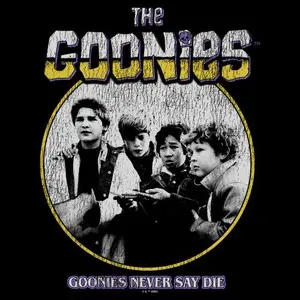 THE GOONIES Never Say Die Distressed Graphic T-shirt