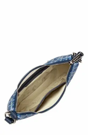 LANCASTER Ikon It Zipped Hobo Bag - Bleu
