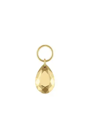 MARIA TASH Faceted Pear Charm Pendant - Yellow Gold