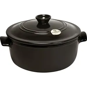 EMILE HENRY Flame Round Stewpot Dutch Oven - Charcoal