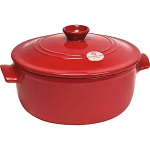 EMILE HENRY Flame Round Stewpot Dutch Oven - Red