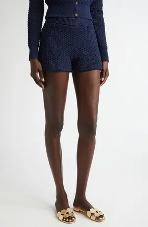 St. John Re-edition Textured Knit Shorts