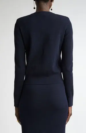 St. John Crewneck Cardigan