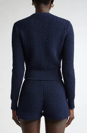 St. John Re-edition Textured Knit Cardigan