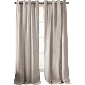 Dkny Chrysanthemum Floral Grommet Curtains - Taupe