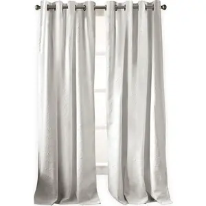 Dkny Chrysanthemum Floral Grommet Curtains - White