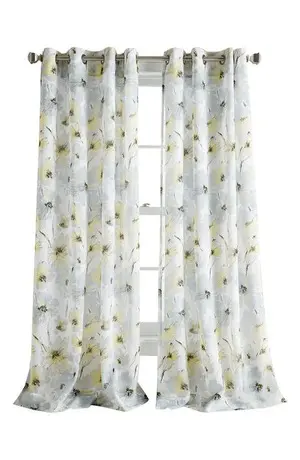 Dkny Modern Bloom Curtain Panel - Yellow