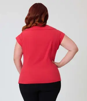 Unique Vintage 1960s Twill Sleeveless Blouse