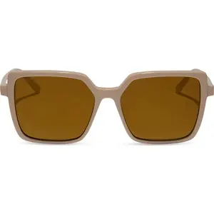 DIFF Eyewear Esme Square Sunglasses - Brown Gold Flash