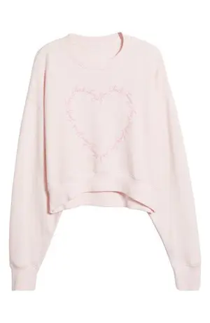 LoveShackFancy Aneria High-low Crop Sweatshirt
