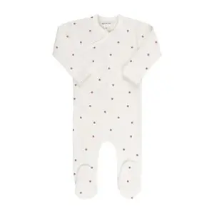 ELY'S & CO. Baby Cotton Ribbed Zipper Footie - Strawberry