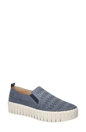 EASY WORKS BY EASY STREET Peppy Slip-on Platform Sneakers - Navy