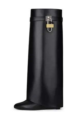 Givenchy Shark Lock Knee High Boots - 001 - Black