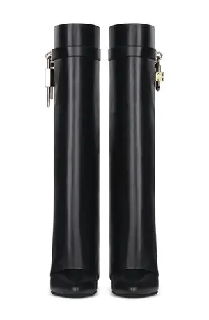 Givenchy Shark Lock Knee High Boots - 001 - Black