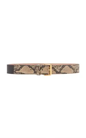 Dries Van Noten Snake-effect Leather Belt - Python