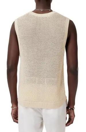 John Varvatos Augusto Chunky Wool & Linen Sweater Vest