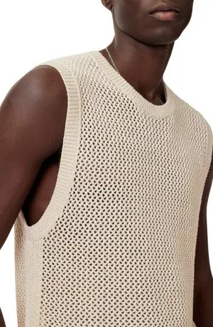 John Varvatos Augusto Chunky Wool & Linen Sweater Vest