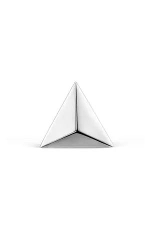 MARIA TASH Faceted Triangle Single Stud Earring - White Gold