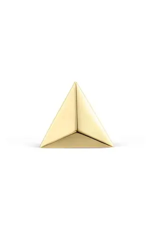 MARIA TASH Maria Tash Faceted Triangle Single Stud Earring Yellow Gold