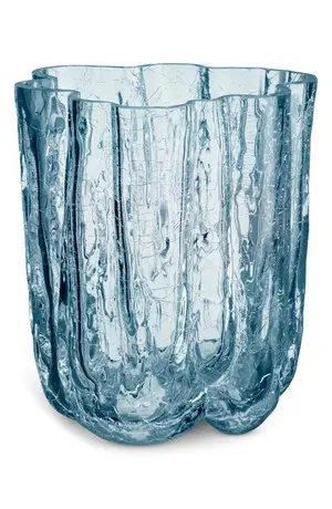 KOSTA BODA Crackle Small Vase - Blue