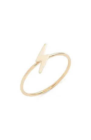 NASHELLE Lightening Bolt Ring - Gold Fill