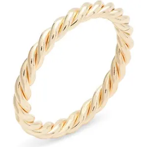 NASHELLE Thick Twisted Band Ring - Gold Fill