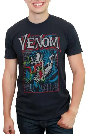 MARVEL: VENOM Marvel Venom Classic Venom Poster Graphic T-shirt - Black