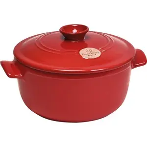 EMILE HENRY Flame Round Stewpot Dutch Oven - Red