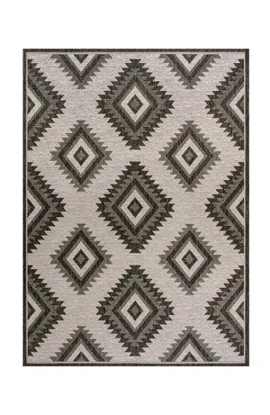 JONATHAN Y Lior Geometric Moroccan Diamond Indoor/outdoor Area Rug - Black/cream