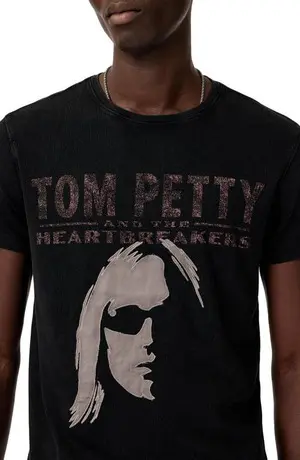 John Varvatos Tom Petty Appliqué Organic Cotton Graphic T-shirt