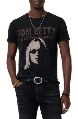 John Varvatos Tom Petty Appliqué Organic Cotton Graphic T-shirt