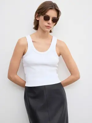 HOUSE OF DAGMAR Ribbed Tank Top