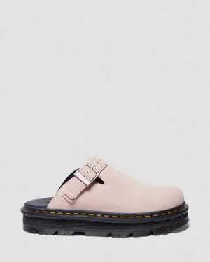 Dr. Martens Zebzag Suede Mules - Pink