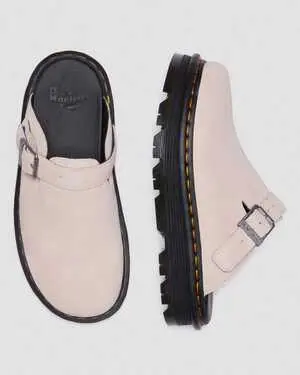 Dr. Martens Zebzag Suede Mules - Pink