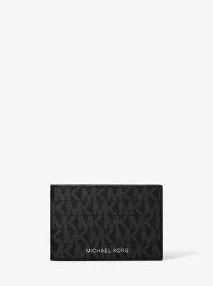 Michael Kors Cooper Signature Logo Wallet In By - Black
