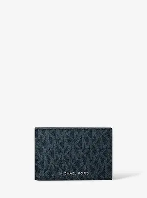 Michael Kors Cooper Signature Logo Wallet - Blue
