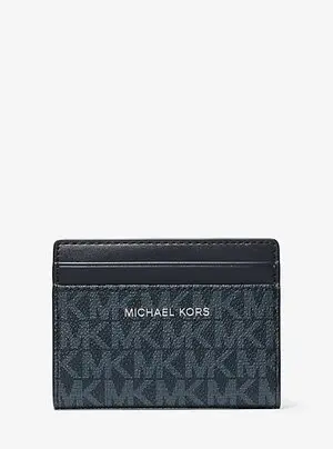 Michael Kors Cooper Signature Logo Bi-fold Wallet - Blue